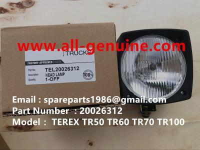 China TEREX 20026312 HEAD LAMP  DUMP TRUCK TR35 TR50 TR60 TR100 3305B 3305F 3303 3307 TR45 TR70 MT4400 for sale