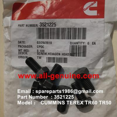 China TEREX  3521225 SCREW  NHL DUMP TRUCK TR35 TR50 TR60 TR100 3305B 3305F 3303 3307 TR45 TR70 MT4400 ALLISON for sale