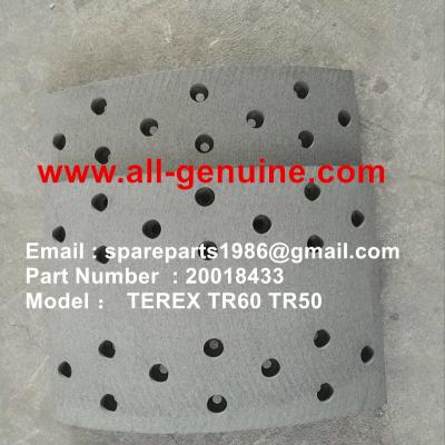 China 20018433 BRAKE PAD TEREX RIGID DUMP TRUCK NHL TR35A TR50 TR60 TR100 3303 3304 3305B 3307 CUMMINS ALLISON UNIT RIG MT4400 for sale