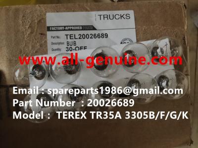 China TEREX 20026689 BULB MINING QUARRY NHL RIGID DUMP TRUCK TR35 TR50 TR60 TR100 3303 3305B 3307 3311 for sale