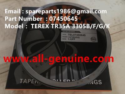 China TEREX 07450645 BEARING CUP MINING QUARRY NHL RIGID DUMP TRUCK TR35 TR50 TR60 TR100 3303 3305B 3307 3311 for sale
