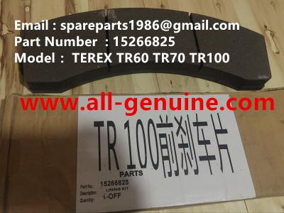 China TEREX 15266825 LINING KIT  BRAKE PAD NHL DUMP TRUCK MINING QUARRY TR50 TR60 TR70 TR100 for sale
