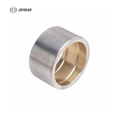 China Steel Copper Alloy Bearing Bushing with 50 HRC Steel Base and 80 HB Copper, High Precision Bimetal Guide Bushing for sale