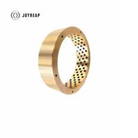China Oiles 500 Graphite Plugged Bronze Bearing - Self-Lubricating Blind Hole Design with 50 MPa Load Capacity and 300°C Temperature Rating for sale