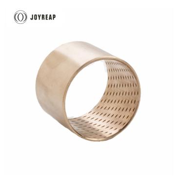 China FB090 CuSn8P0.3 Bronze Sleeve Bearing with 120N/mm² Load Capacity and Lubrication Indents for Heavy Machinery for sale