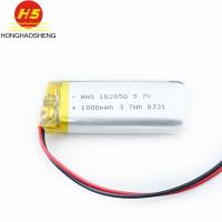 China 102050 Flexible Thin Lipo 3.7 V 1000mah Lithium Polymer Battery for sale