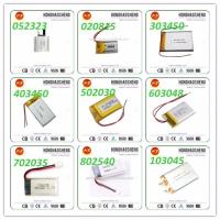 China Customizable 3.7V Lithium Polymer Battery 9mAh-3000mAh Ultra Thin for GPS Wearable Devices for sale