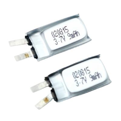 China Ultra Thin 020815 3.7V 9mah Lithium Polymer Battery for sale