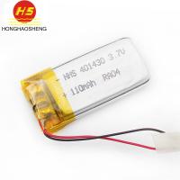 China ISO9001 401430 3.7V 110mAh Lipo Battery for POS Systems and Lighting Devices for sale
