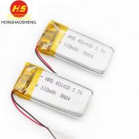 China ISO9001 401430 3.7V 110mAh Lipo Battery for POS Systems and Lighting Devices for sale