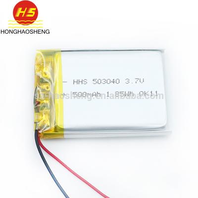 China 3.7v 550mAh 053040 Lithium Polymer Battery for sale
