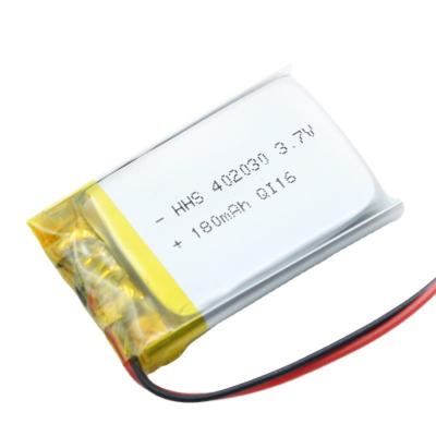 China Mini Lipo 402030 3.7 V 180mah Lithium Polymer Battery for sale
