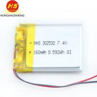 China 3.7v 250mah Lipo 302535 Curved Lithium Polymer Battery for sale