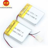 China 3.7v 250mah Lipo 302535 Curved Lithium Polymer Battery for sale