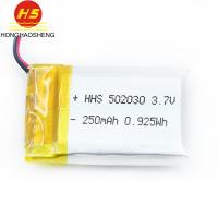 China 502030 Lipo 3.7 V 250mah HHS Bluetooth Headset Battery for sale
