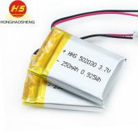 China 502030 Lipo 3.7 V 250mah HHS Bluetooth Headset Battery for sale