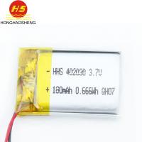 China UL 200mah Lipo 402030 Lithium Polymer Battery for sale