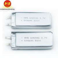 China 46*20*6mm 3.7V 500mAh 602046 Lithium Polymer Battery for sale