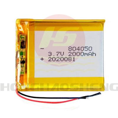China HHS 804050 2000mAh Rechargeable Lithium Polymer Battery for Toys for sale