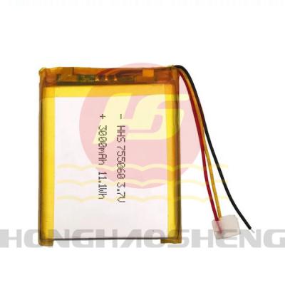 China HHS 755060 3000mAh Lithium Ion Polymer Cell for Electric Motorcycle 3.7V for sale