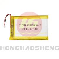 China HHS 654060 2000mAh Lithium Polymer Rechargeable Battery Cell for sale