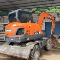 China Used Mini Wheel Excavator Digger DOOSAN DH60 Second Hand Excavator 5550 kg for sale