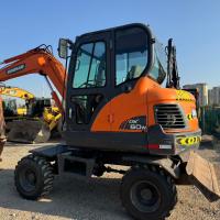 China 48KW Used DOOSAN Excavator Machine Doosan DX60W Hydraulic Crawler Excavator 5550 kg for sale