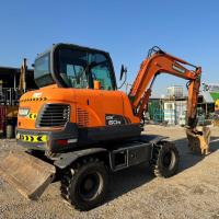 China 48KW Used DOOSAN Excavator Machine Doosan DX60W Hydraulic Crawler Excavator 5550 kg for sale