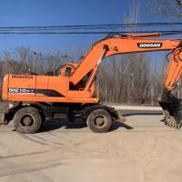 China Doosan 210w-7 Used Wheel Excavator Digger 115kW For Mining Industry for sale