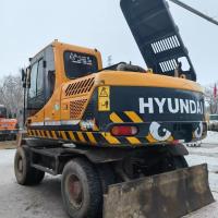 China Hyundai 150w Used Wheel Excavator Heavy Duty Second Hand Earth Moving Equipment for sale