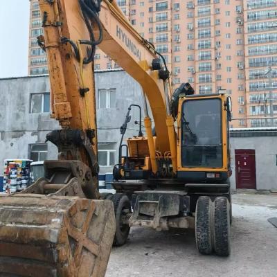 China Hyundai 150w Used Wheel Excavator Heavy Duty Second Hand Earth Moving Equipment for sale