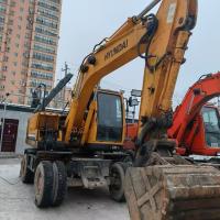 China Hyundai 150w Used Wheel Excavator Heavy Duty Second Hand Earth Moving Equipment for sale