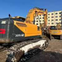 China Yellow Hyundai 305 Used Excavator Digger 198kw 1900rpm Second Hand Construction Machine for sale