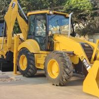 China 74.6kW JCB 4CX Used Loader Yellow 4378kg Lift Second Hand Backhoe Loader Wheel Moving for sale