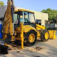 China 74.6kW JCB 4CX Used Loader Yellow 4378kg Lift Second Hand Backhoe Loader Wheel Moving for sale