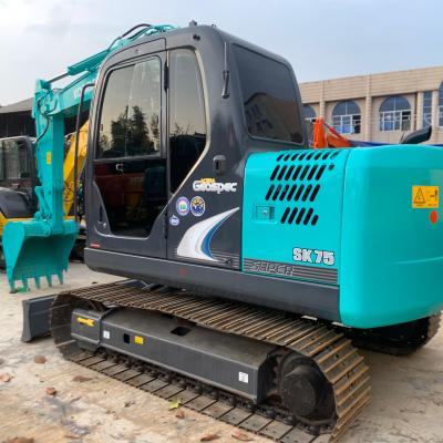 China 7000 Kg Hydraulic Used Excavator Kobleco Sk75 41kw Digger For Construction for sale