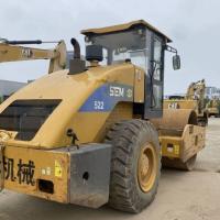 China Yellow Top Notch Used Road Vibratory Roller SEM 522 With Heavy Duty Steel Drum for sale