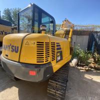 China Used Komatsu PC56 Mini Excavator 5.5 Ton Crawler Digger with 5300kg Working Weight and 0.055 - 0.22m³ Bucket Capacity for sale
