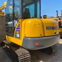 China 2024 Model Used Komatsu PC56 Excavator with 5300kg Working Weight and 0.055 - 0.22m³ Bucket Capacity for sale