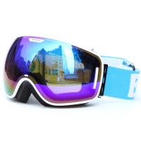 China Mountaineering  Unigear Mirrored Ski Goggles , Anti Fog Ski Goggles Blue Color for sale