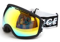 China Ladies Adult Ski Goggles For Glasses Wearers TPU Frameless Flexible Customized Color for sale