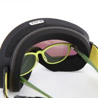 China Yellow  Spherical Flat Light Ski Goggles , No Fog Ski Goggles Detachable Elastic Strap for sale