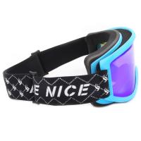 China Blue Color Polarized Snowboard Goggles Double Layer Detachable PC Lens for sale