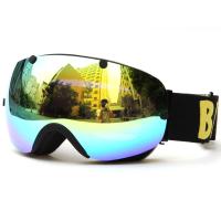 China Anti Glare Ski Goggles UV400 Protection With Oversized Double Spherical Lens for sale