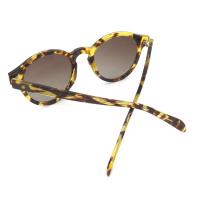 China Round Fashion Sunglasses Polarized Tortoise Acetate Sunglasses For Eye Protect for sale