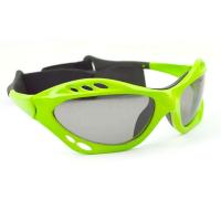China Green Color Watersports Sunglasses Black Rubber Nose Pad Customized Logo for sale