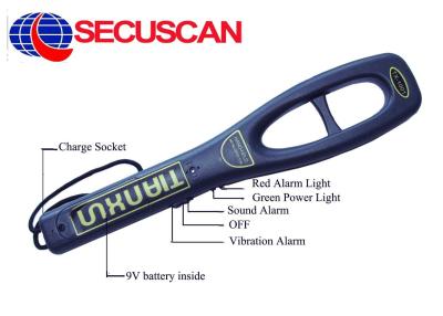 China Hand Held Security Metal Detector HHMD Sound Red LED visual light Alarm for sale