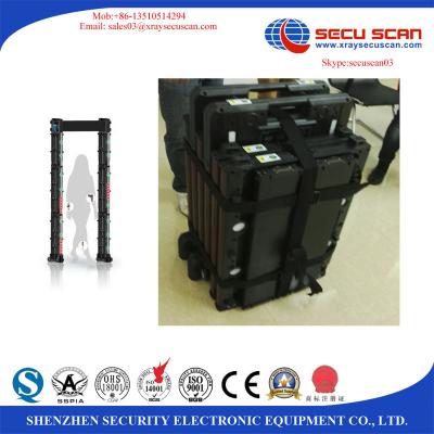 China Wireless movable Arched Door Metal Detector Equipment Built In Battery for sale