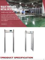China Full Body Door Frame Metal Detector Audio And Visual Alarm With Remote Operate for sale
