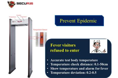 China 18 Zone Archway Metal Detector , Walk Through Scanner Temperature Testing 50/60Hz for sale